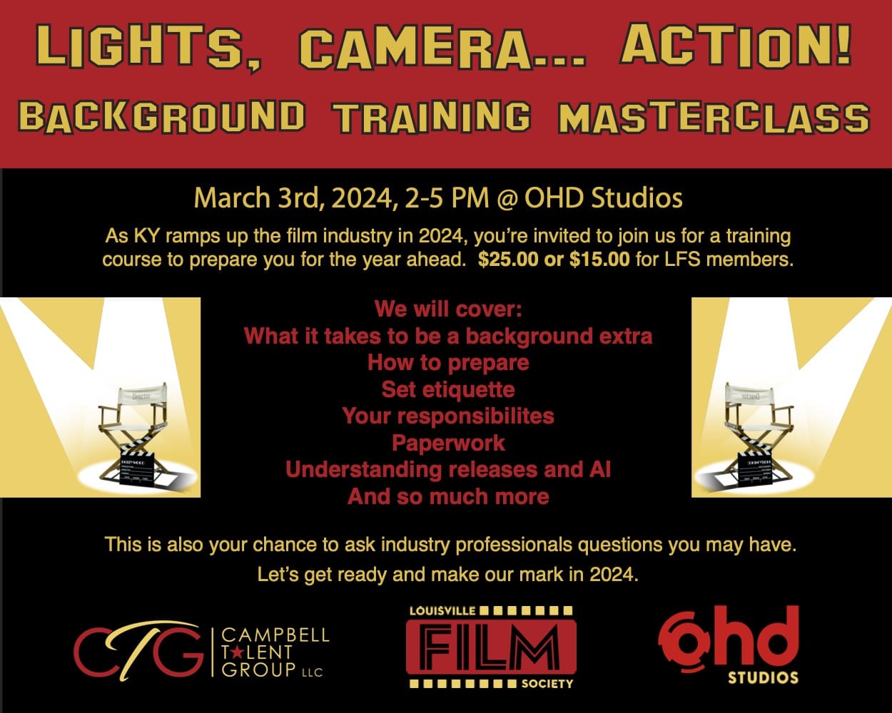LFS Education: Background Actors Master Class | Louisville Film Society